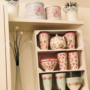 Wooden Box White Narrow Shelf With 2 Center Boards - Etsy