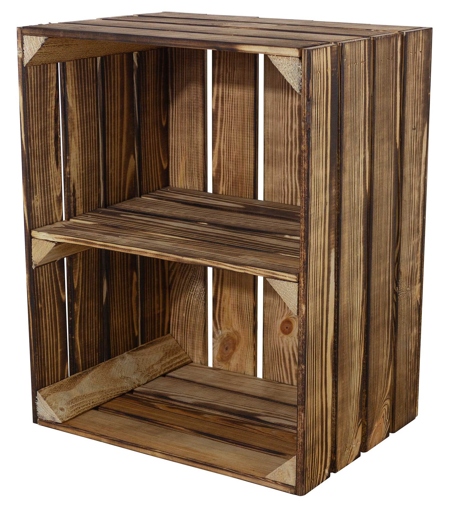 Flamed Fruit Box With Shelf Wooden Box Wine Box for Books - Etsy