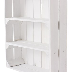 Wooden Box White Narrow Shelf With 2 Center Boards - Etsy