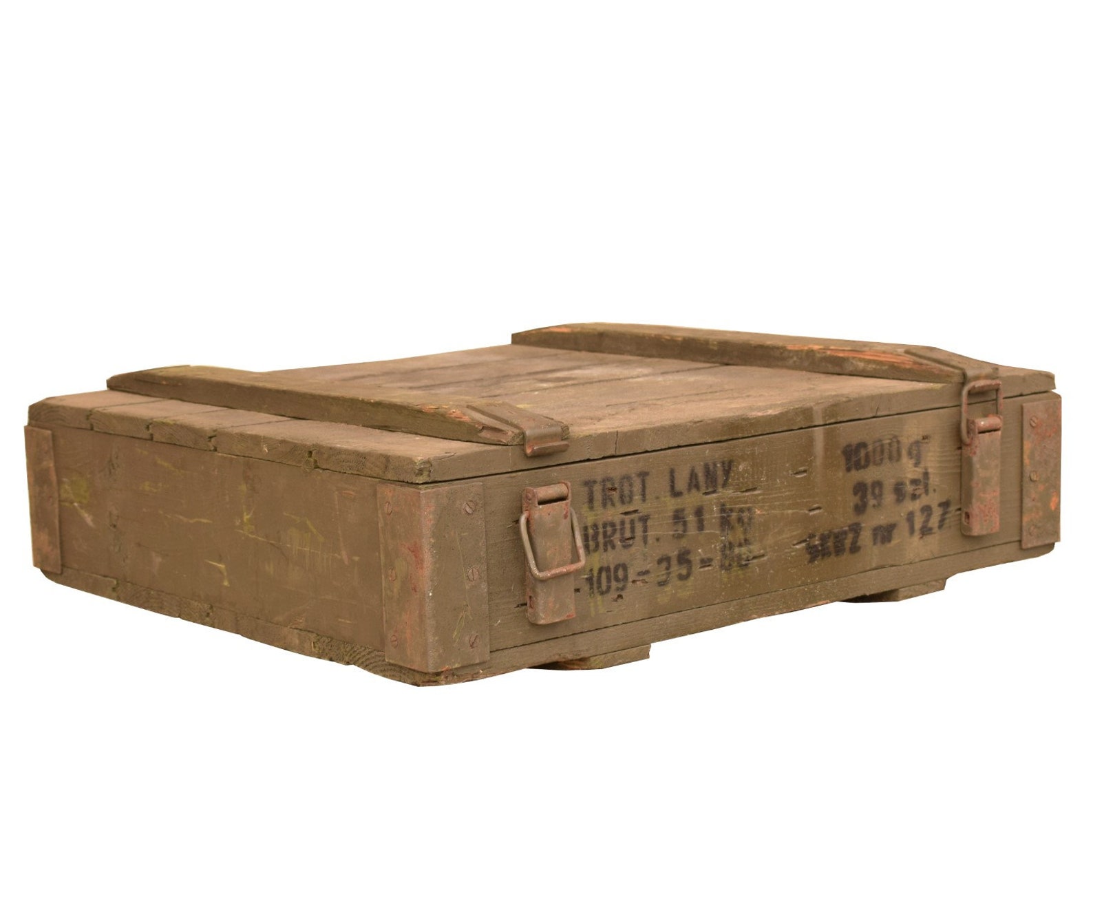 Small Ammunition Box 63x56.5 X 17.5 Cm Wooden in Military | Etsy