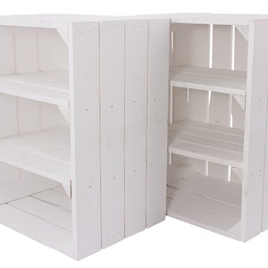 White Fruit Box Two Middle Boards NEW 50x31x61 Cm Stackable, High Fruit ...
