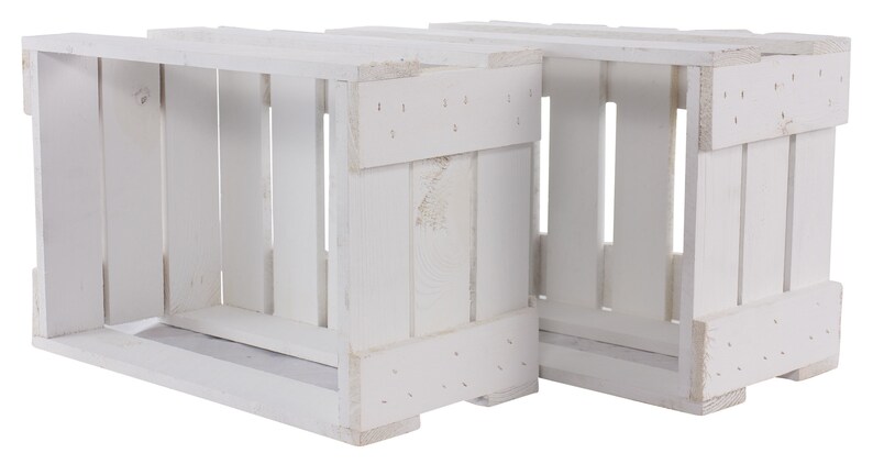 Mini Wine Box White 34cmx23cmx19cm Storage Box Wood Apple Box | Etsy