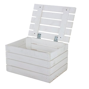 White Wooden Box With Lid NEW 48x36x28 Cm Decorative - Etsy