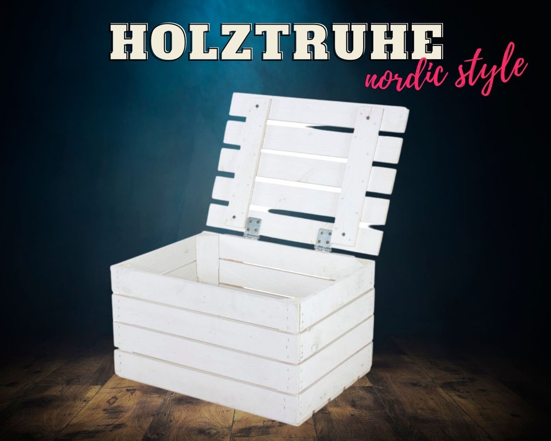 White Wooden Box With Lid NEW 48x36x28 Cm Decorative - Etsy