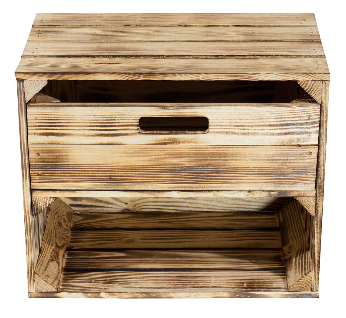 Economy Packages Flamed / Burned Box With Drawer and - Etsy