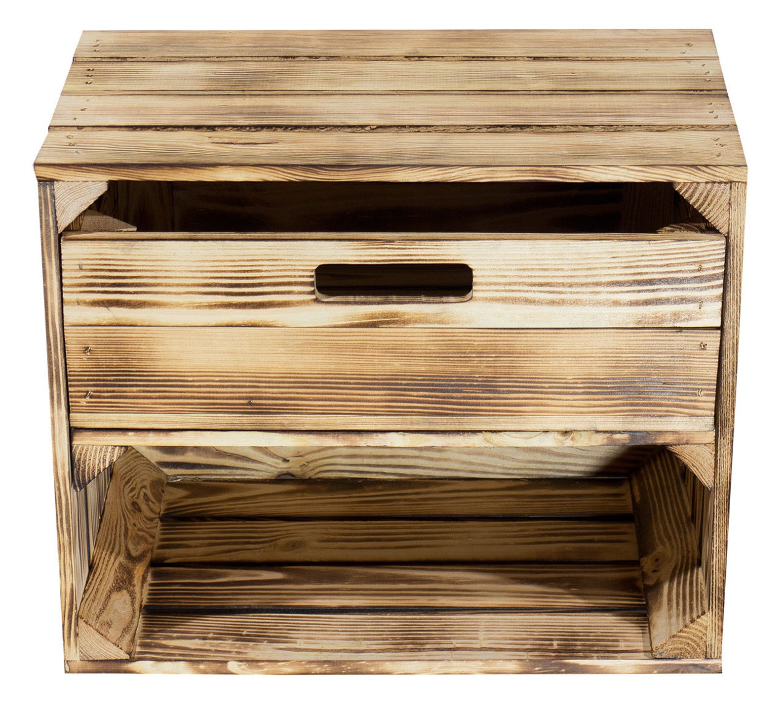 Economy Packages Flamed / Burned Box With Drawer and - Etsy