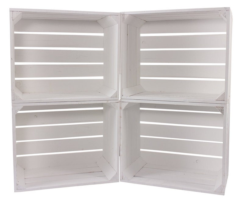 White/white New Wooden Box 50 Cm X 40 Cm X 30 Cm Vintage Fruit - Etsy