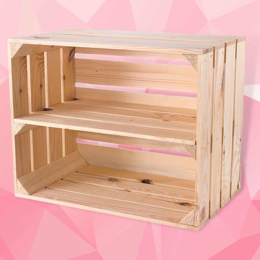 New Light Wooden Box With Shelf 50x40x30 Cm Wooden Box - Etsy