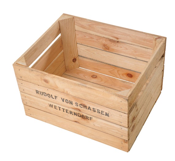 Beautiful old apple box with imprint 'Rudolf von | Etsy