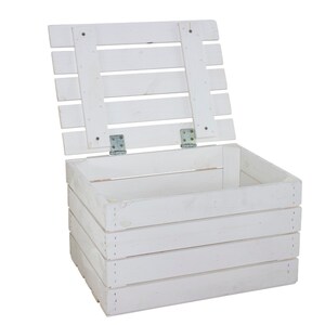 White Wooden Box With Lid NEW 48x36x28 Cm Decorative - Etsy