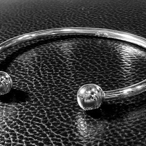 Torque Bangle Sterling Silver Torque Bracelet Adjustable Bracelet ...