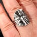 Spiral Ring Sterling Silver Infinity Ring Waves Ring Adjustable Greek ...
