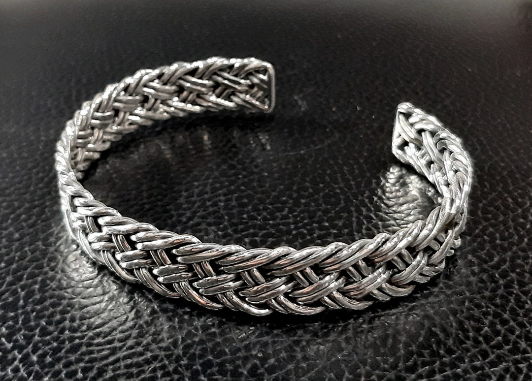 Byzantine Bracelet Sterling Silver Byzantine Chain Bracelet Interwoven ...