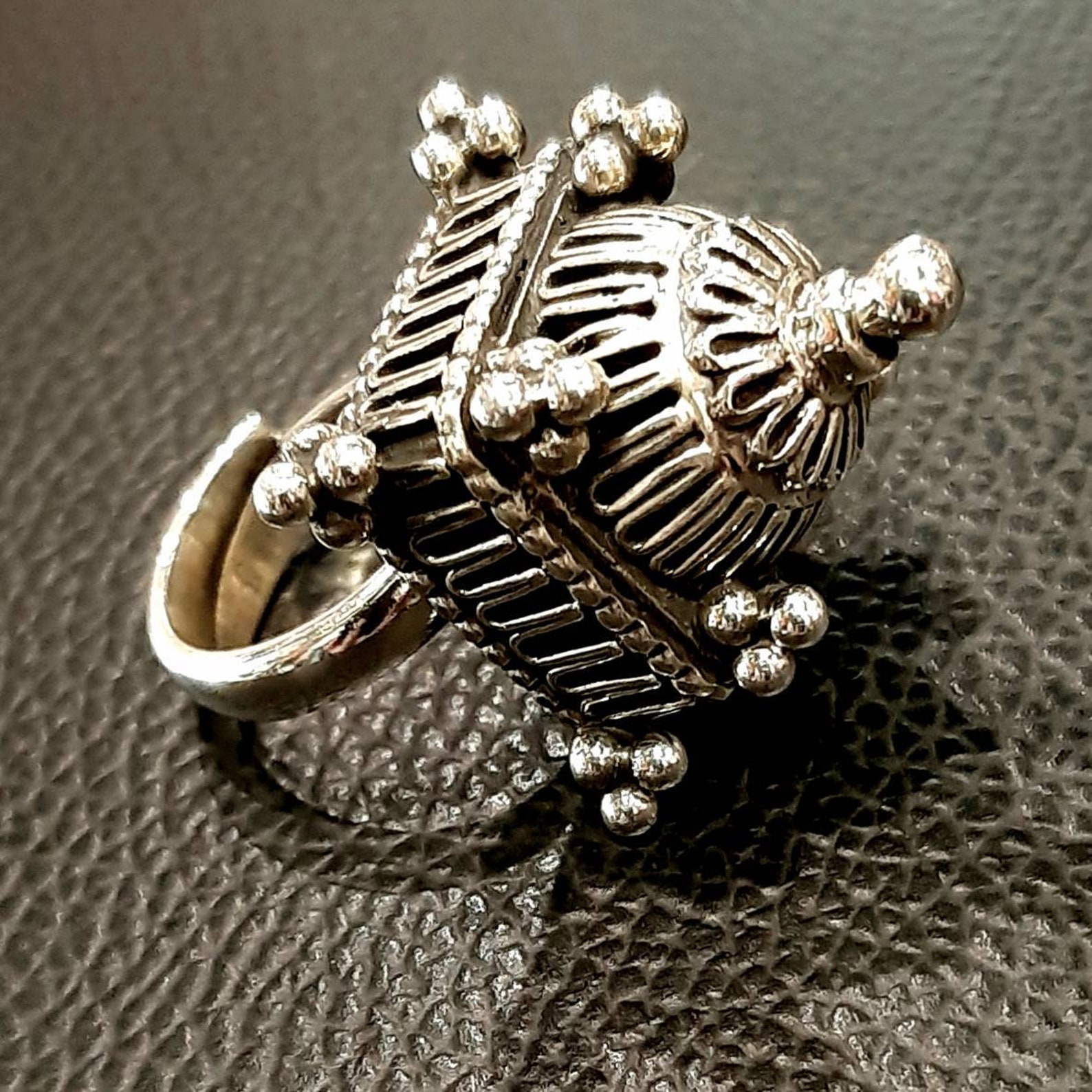 Tower Ring Architecture Ring 925 Sterling Silver Adjustable 3D | Etsy