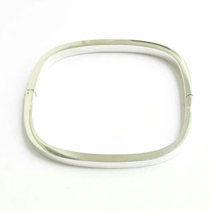 Square Silver Bangle Sterling Silver Bracelet Unisex Bangle Square ...