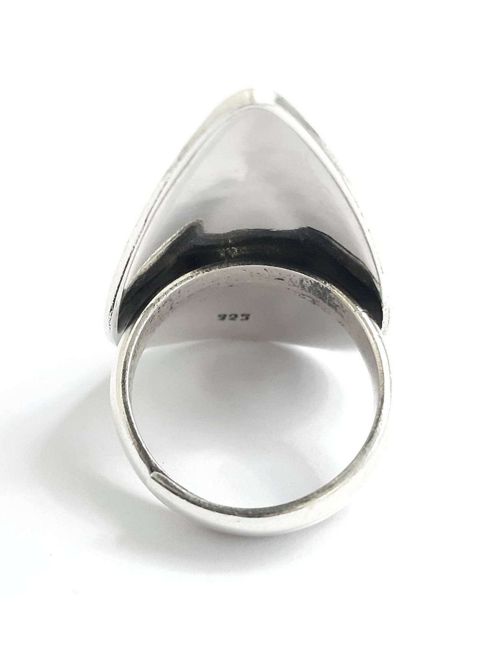 Teardrop Ring 925 Sterling Silver Adjustable Large Teardrop - Etsy