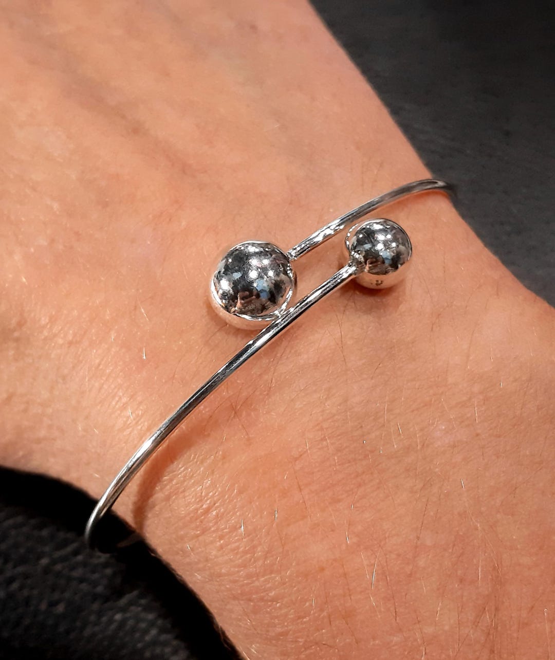 Torque Bangle Sterling Silver Torque Bracelet Adjustable Bracelet ...