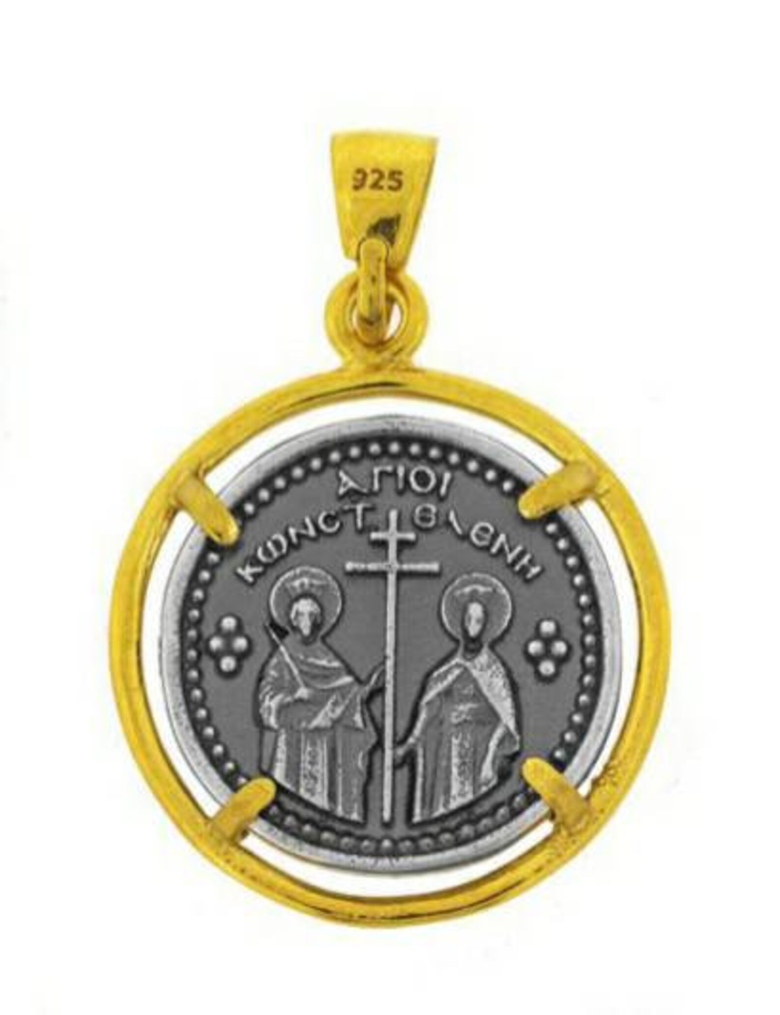 Constantine Coin Necklace Konstantinato Byzantine Gold | Etsy