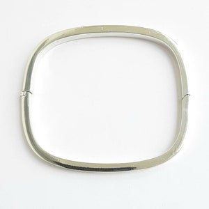 Square Silver Bangle Sterling Silver Bracelet Unisex Bangle Square ...