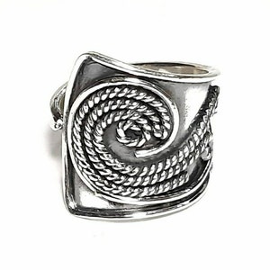 Spiral Ring Sterling Silver Infinity Ring Waves Ring Adjustable Greek ...