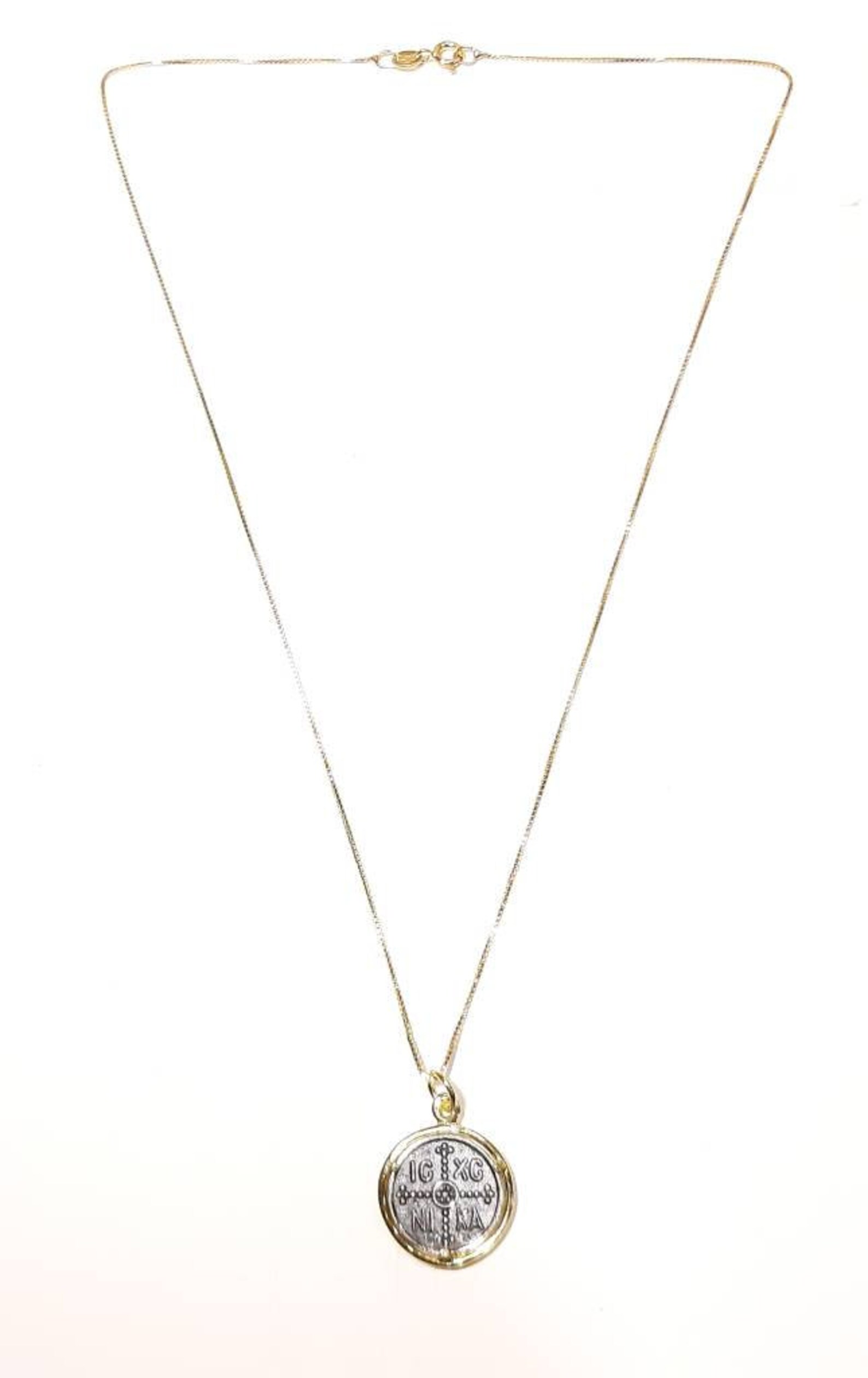 Constantine Coin Necklace Konstantinato Byzantine Gold - Etsy