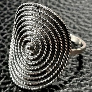 Spiral Ring Sterling Silver Infinity Ring Waves Ring Greek Key Ring ...