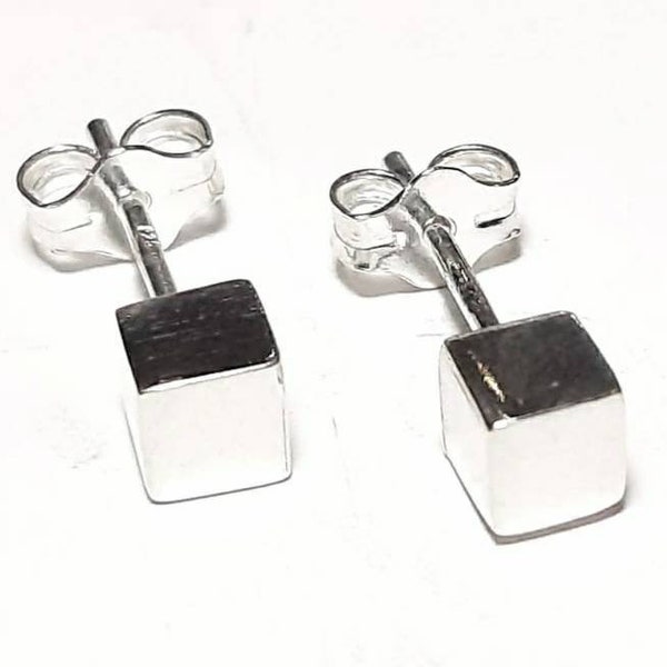Cube Stud Earrings - Etsy
