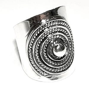 Spiral Ring Sterling Silver Infinity Ring Waves Ring Adjustable Greek ...