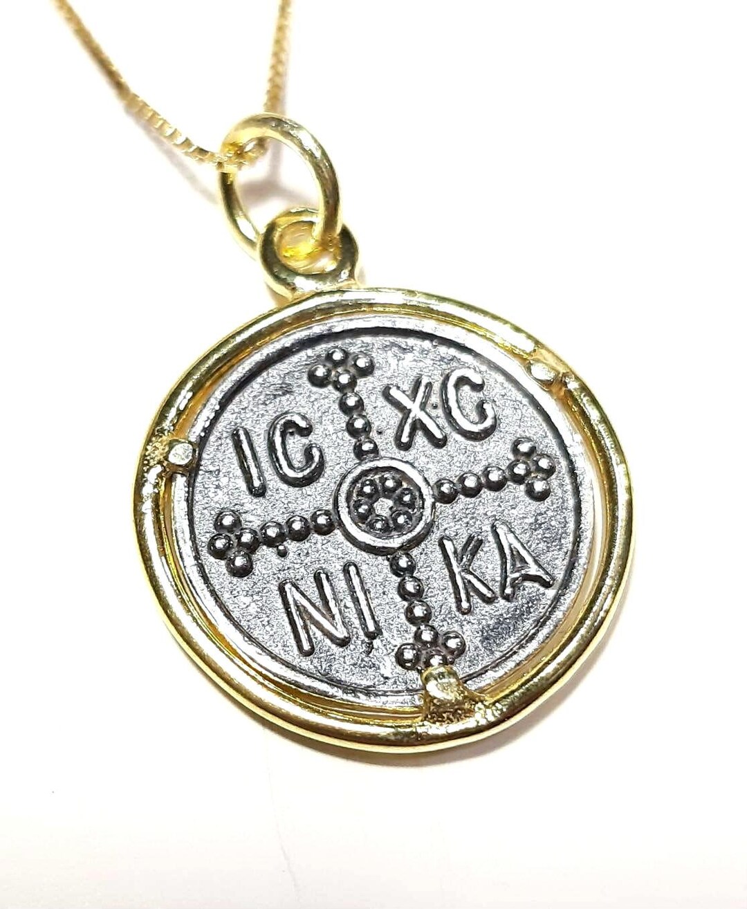 Constantine Coin Necklace Konstantinato Byzantine Gold Medallion ...