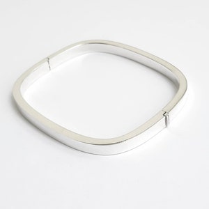 Square Silver Bangle Sterling Silver Bracelet Unisex Bangle Square ...