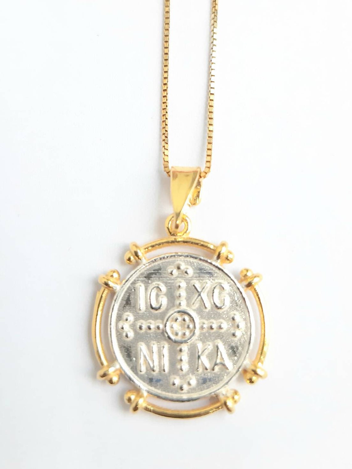 Constantine Coin Necklace Konstantinato Byzantine Gold Medallion ...