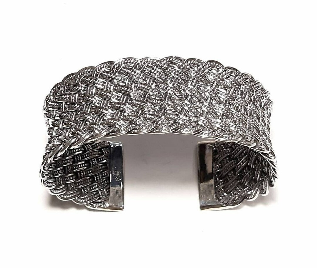 Byzantine Bracelet Sterling Silver Byzantine Chain Bracelet Interwoven ...