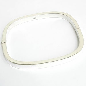 Square Silver Bangle Sterling Silver Bracelet Unisex Bangle Square ...