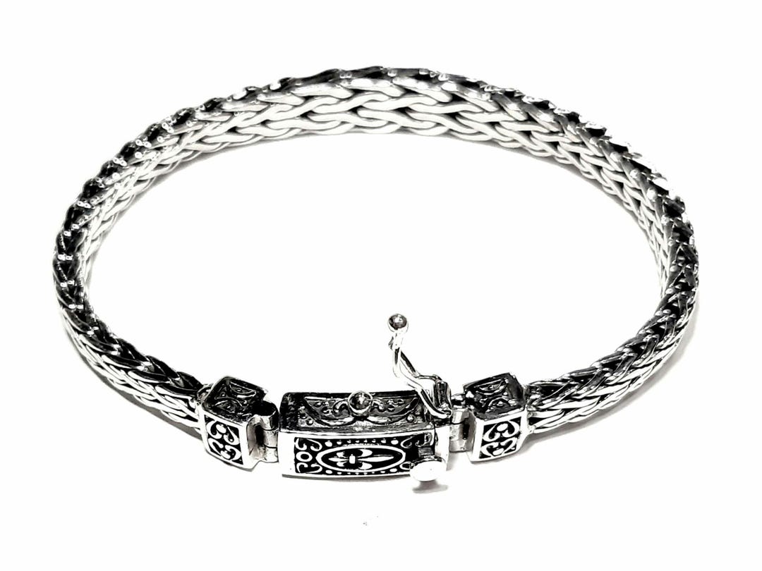 Byzantine Bracelet Sterling Silver Byzantine Chain Bracelet Interwoven ...