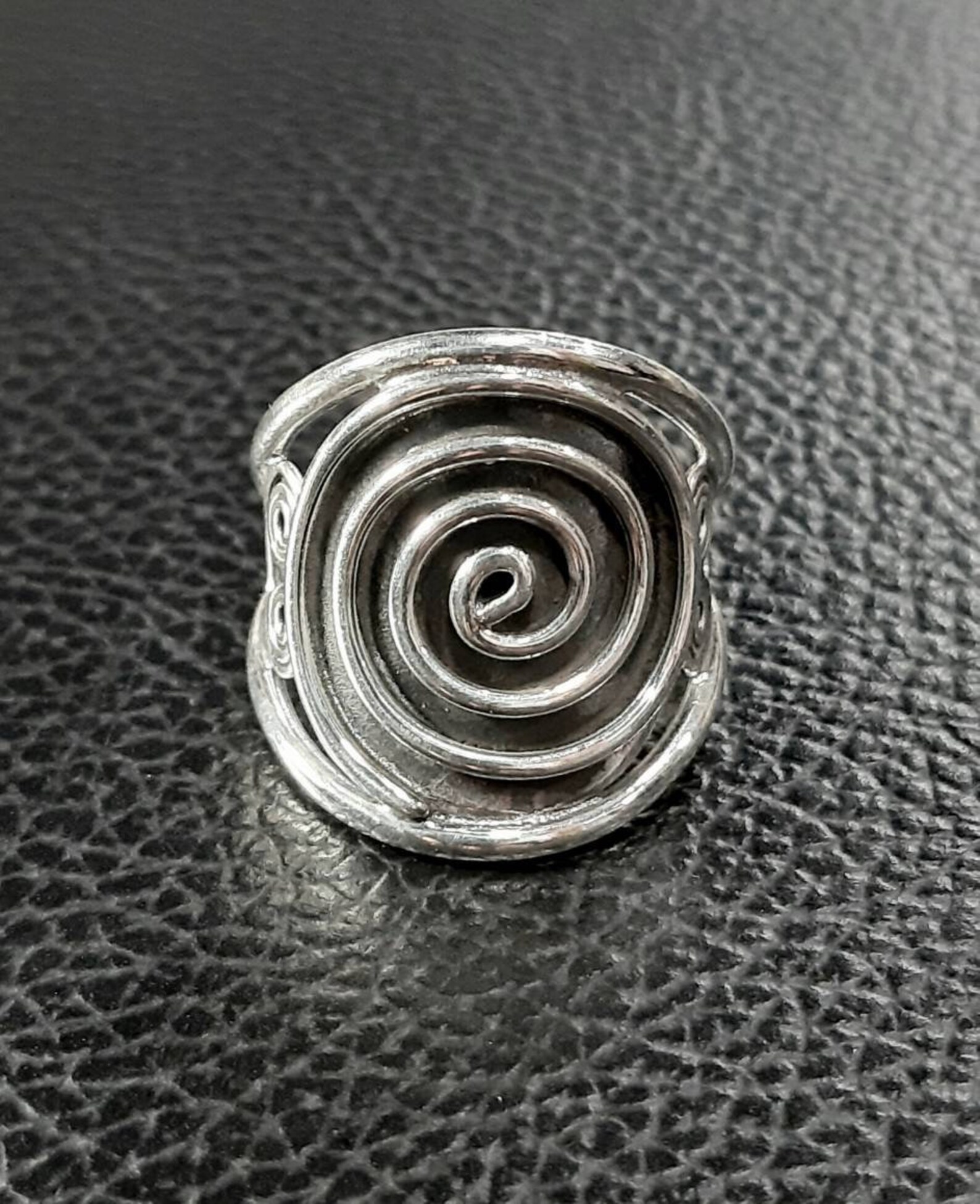 Spiral Ring Sterling Silver Band Infinity Ring Adjustable Band - Etsy