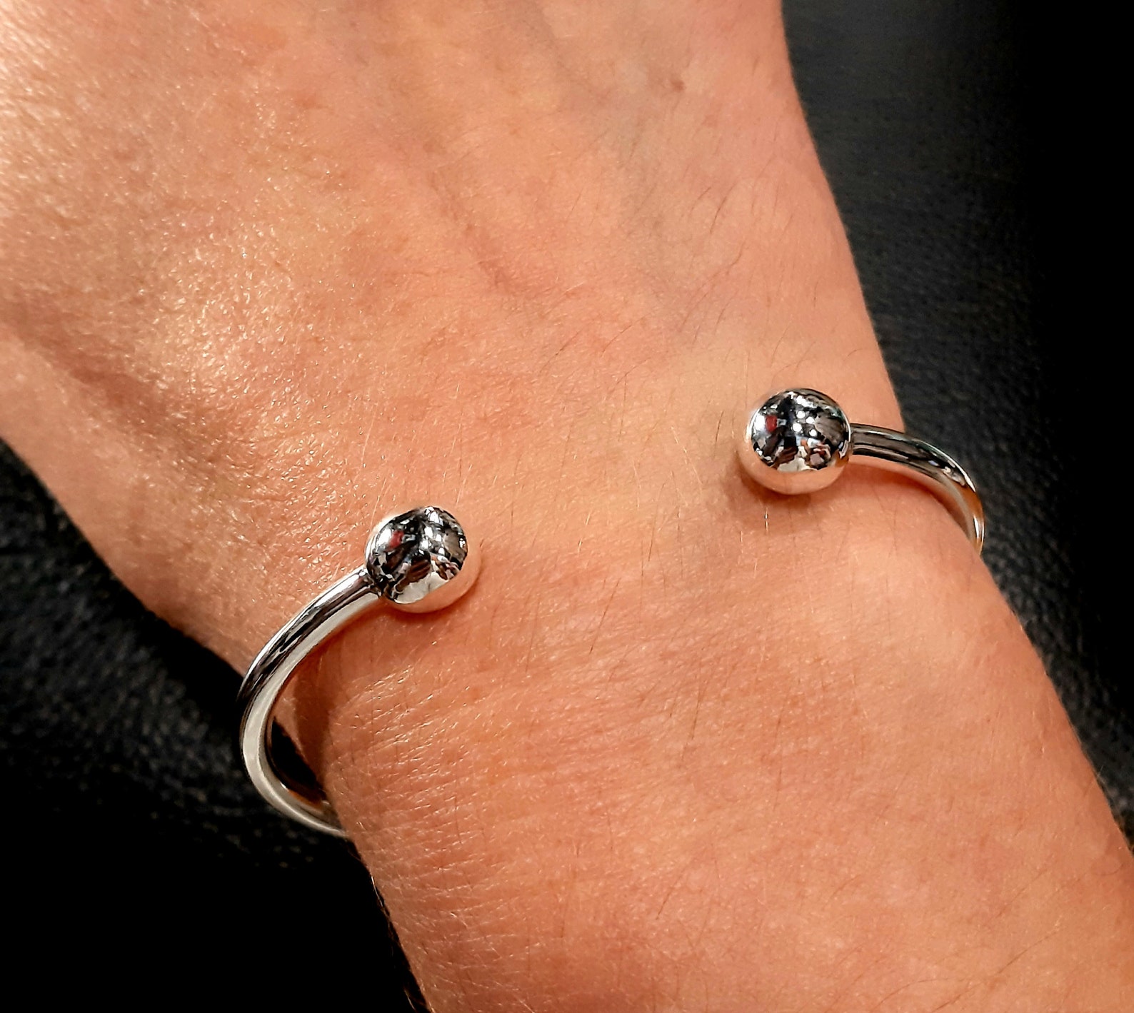 Torque Bangle Sterling Silver Torque Bracelet Adjustable Bracelet ...