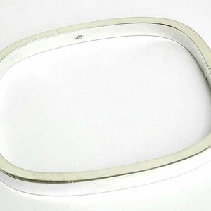 Square Silver Bangle Sterling Silver Bracelet Unisex Bangle Square ...