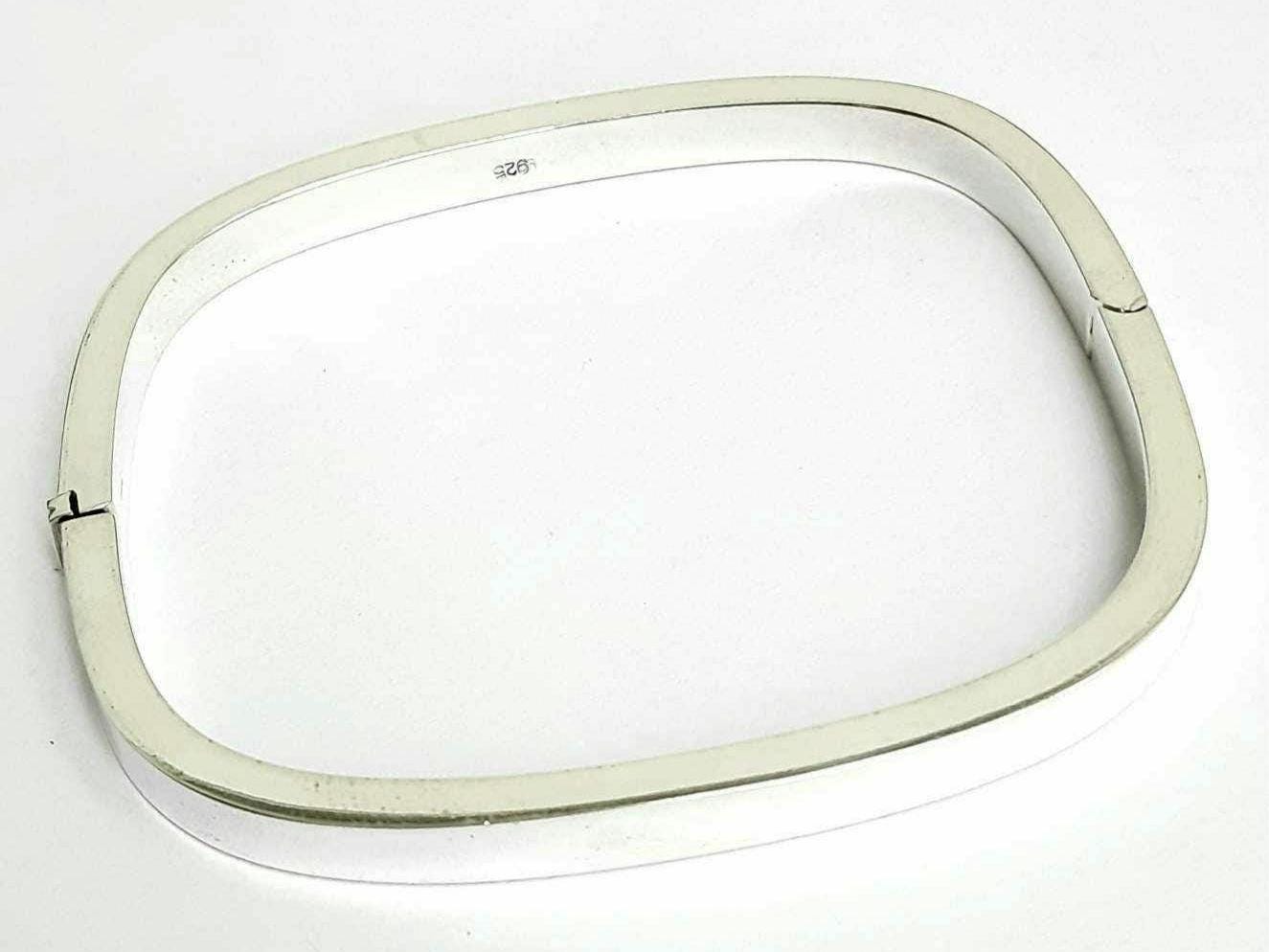 Square Silver Bangle Sterling Silver Bracelet Unisex Bangle Square ...