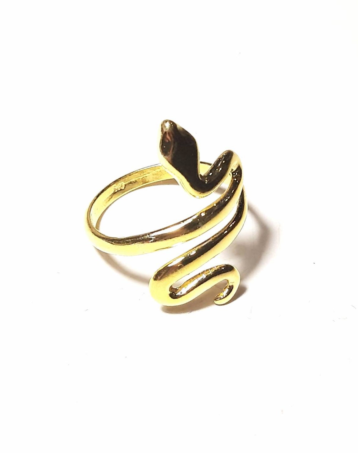 Snake ring Sterling silver Gold snake ring Serpent ring | Etsy