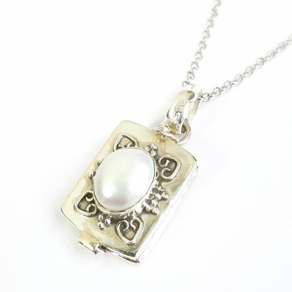 Pearl Locket - Etsy