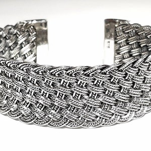 Byzantine Bracelet Sterling Silver Byzantine Chain Bracelet Interwoven ...