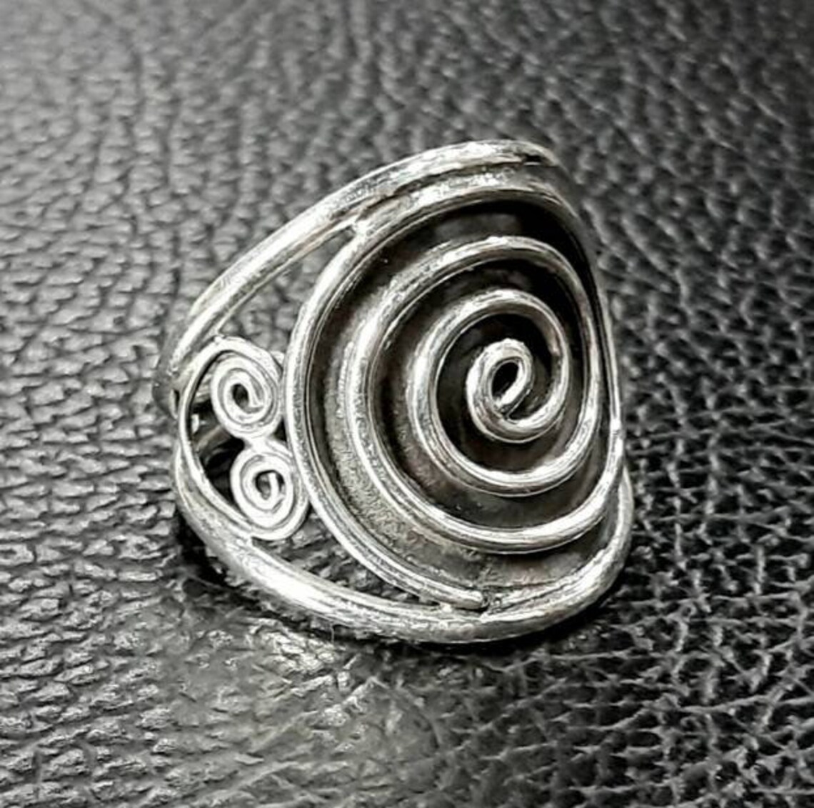 Spiral Ring Sterling Silver Band Infinity Ring Adjustable Band - Etsy