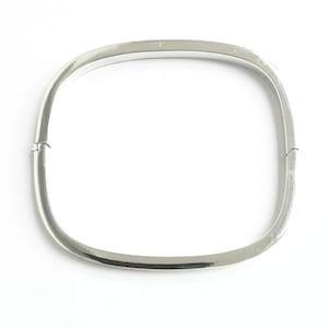 Square Silver Bangle Sterling Silver Bracelet Unisex Bangle Square ...