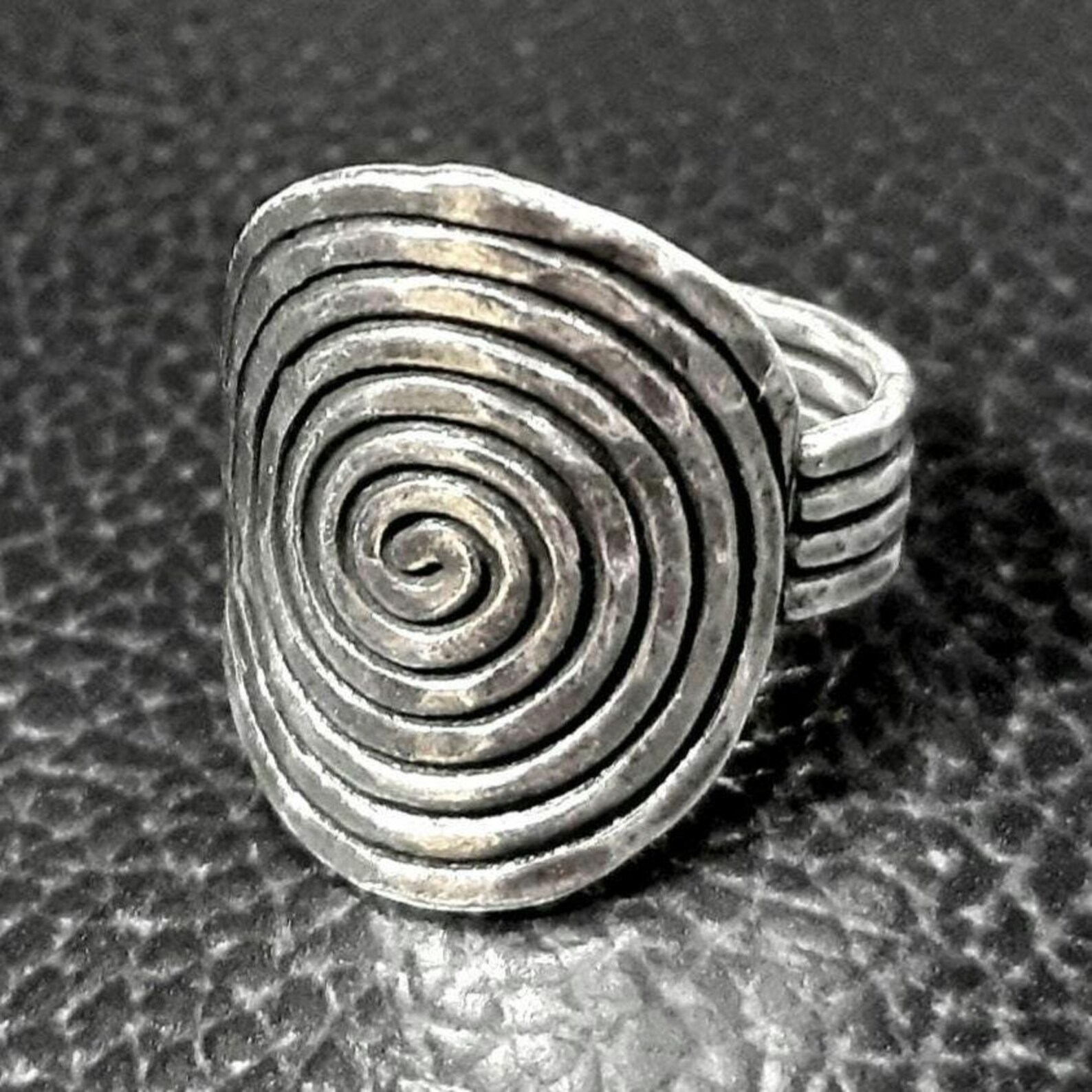Spiral Ring Sterling Silver Infinity Ring Waves Ring Adjustable Greek ...
