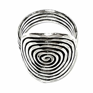 Spiral Ring Sterling Silver Infinity Ring Waves Ring Adjustable Greek ...