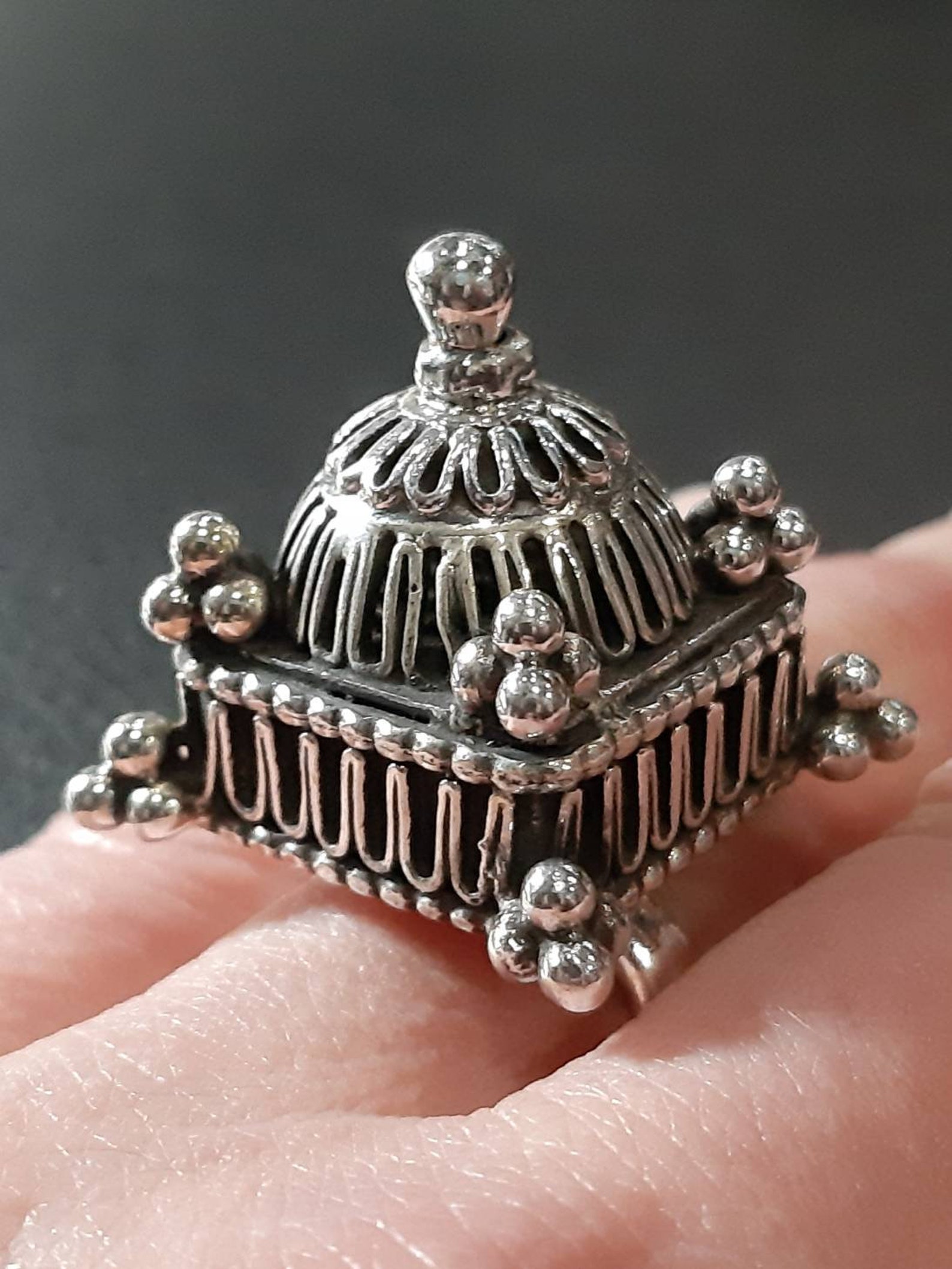 Tower Ring Architecture Ring 925 Sterling Silver Adjustable 3D | Etsy