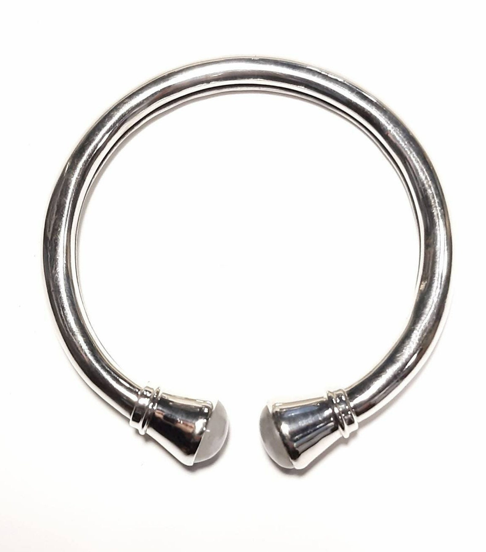Moonstone Bracelet Torque Bangle Sterling Silver Cuff Bangle Adjustable ...