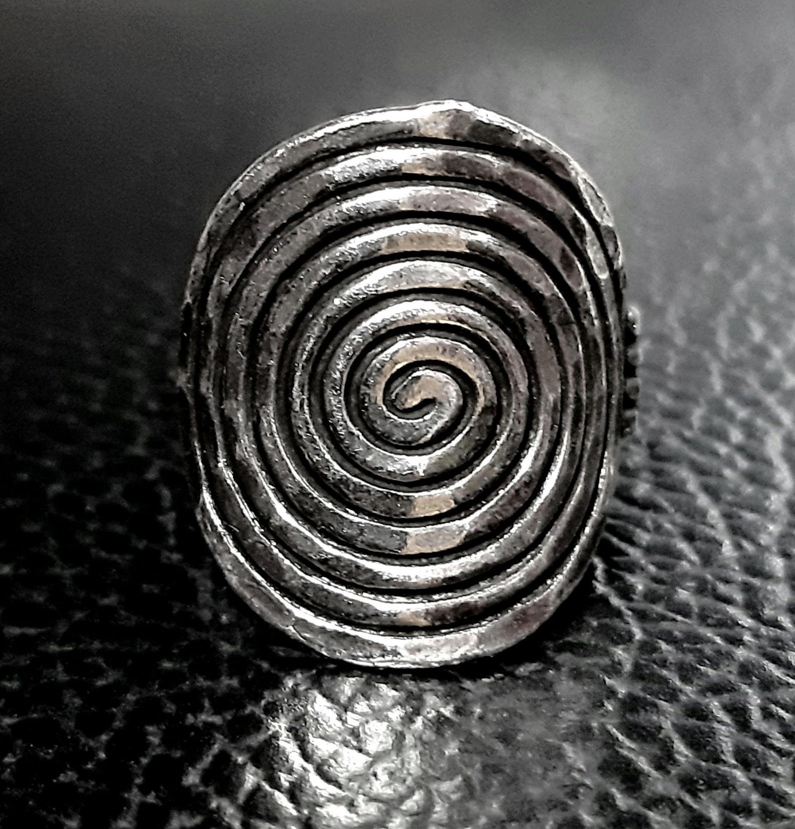 Spiral Ring Sterling Silver Infinity Ring Waves Ring Adjustable Greek ...