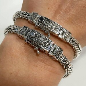 Byzantine Bracelet Sterling Silver Byzantine Chain Bracelet Interwoven ...