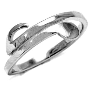 Music Note Ring Sterling Silver Musical Note Open Band Ring Music ...